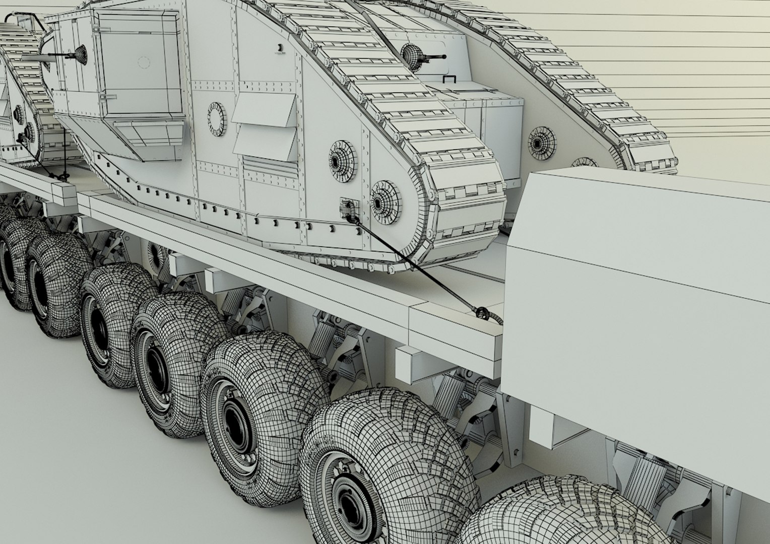 3D Maz-7907- Mark V Tank Military Vehicle - TurboSquid 2067086