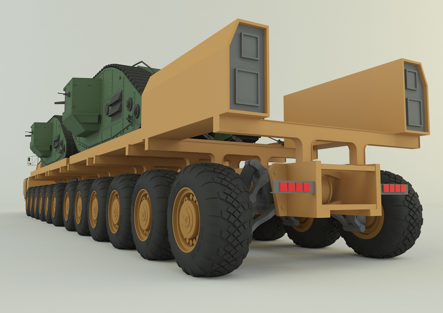 3D Maz-7907- Mark V Tank Military Vehicle - TurboSquid 2067086
