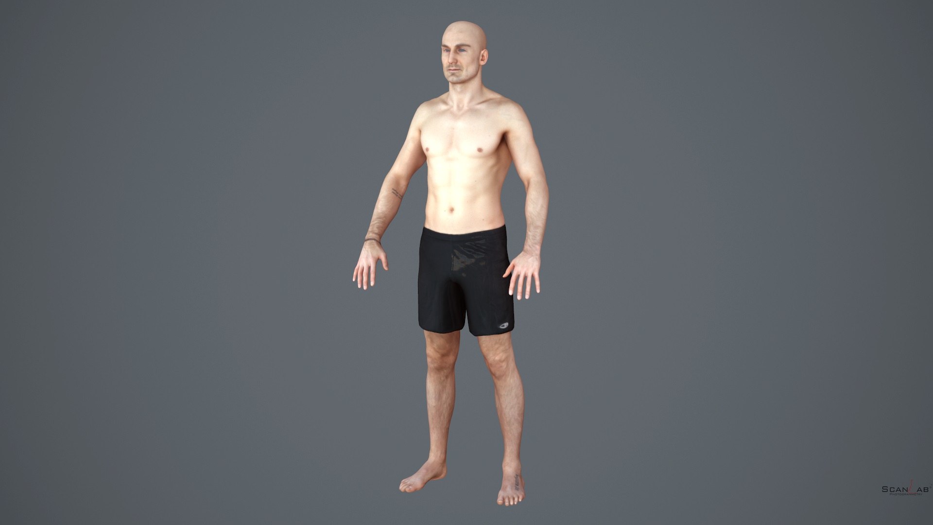 3d model of male body avatar scan