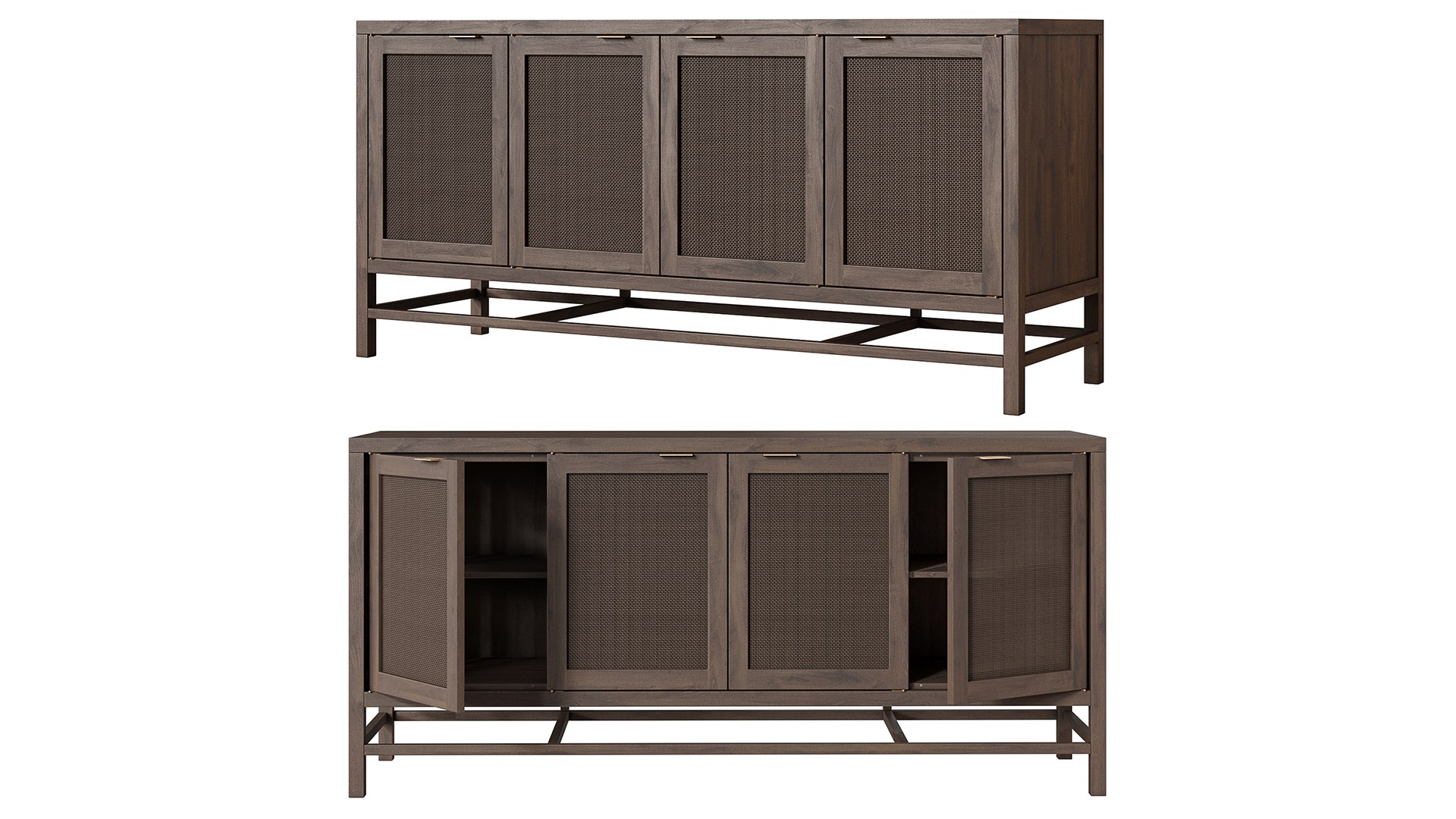 Crate And Barrel Blake 68 Media Console 3D Model - TurboSquid 2194362
