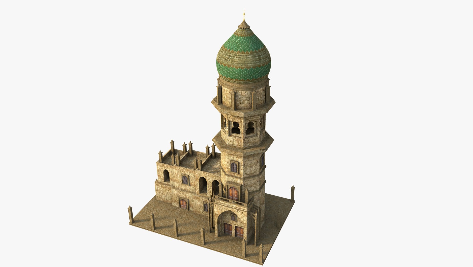 3D Arabic Ancient Building - TurboSquid 2190828