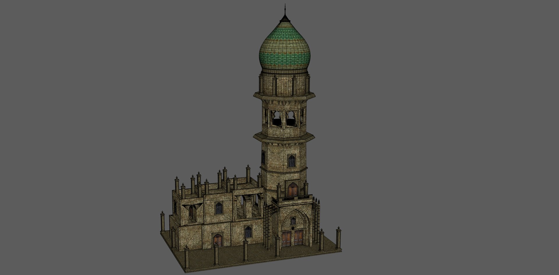 3D Arabic Ancient Building - TurboSquid 2190828