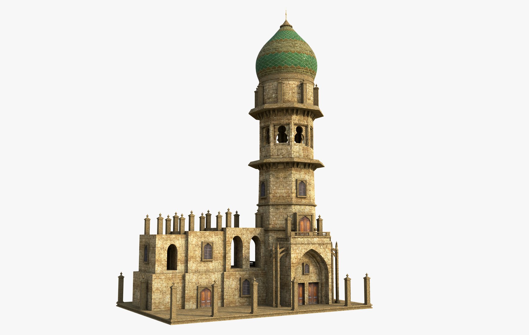 3D Arabic Ancient Building - TurboSquid 2190828