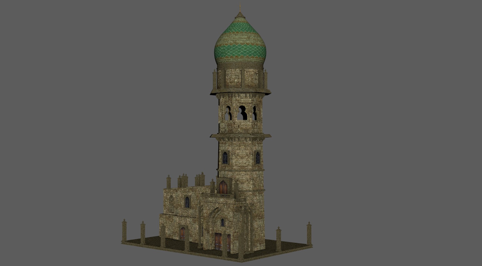 3D Arabic Ancient Building - TurboSquid 2190828