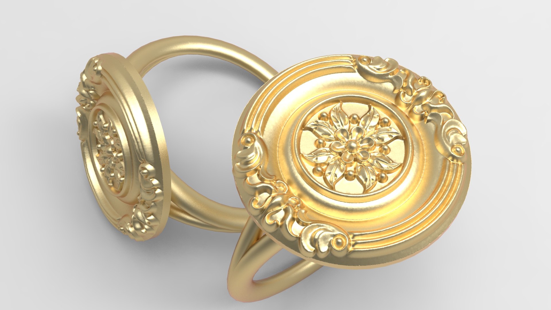 Gold Jewellery Set Design 3D Model - TurboSquid 1543943