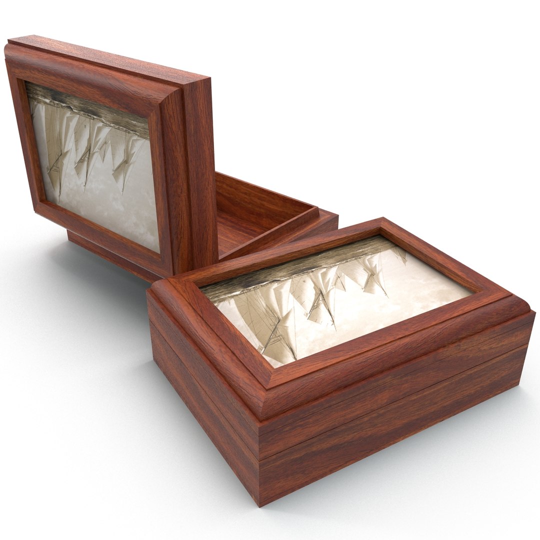 wooden accessory box 3d max
