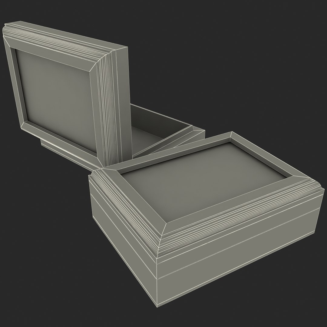 wooden accessory box 3d max