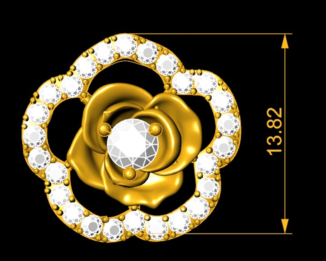 Free Rose Pendant 3D Model - TurboSquid 1187242