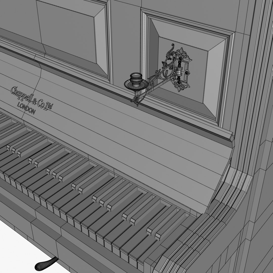 chappel upright piano 3d model