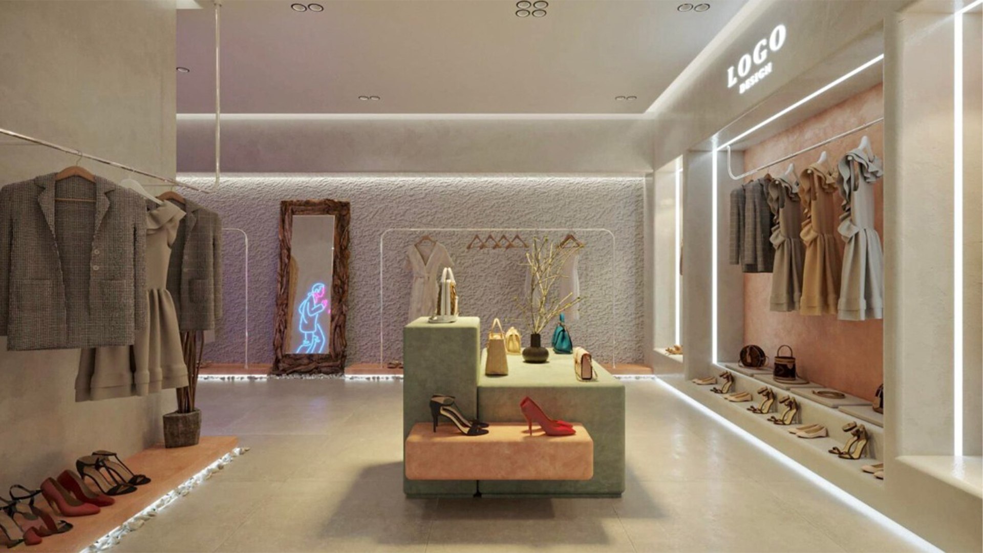 Clothes Shop Of Sneech 01 - MAX FBX OBJ SKP Simlab Collada Model ...