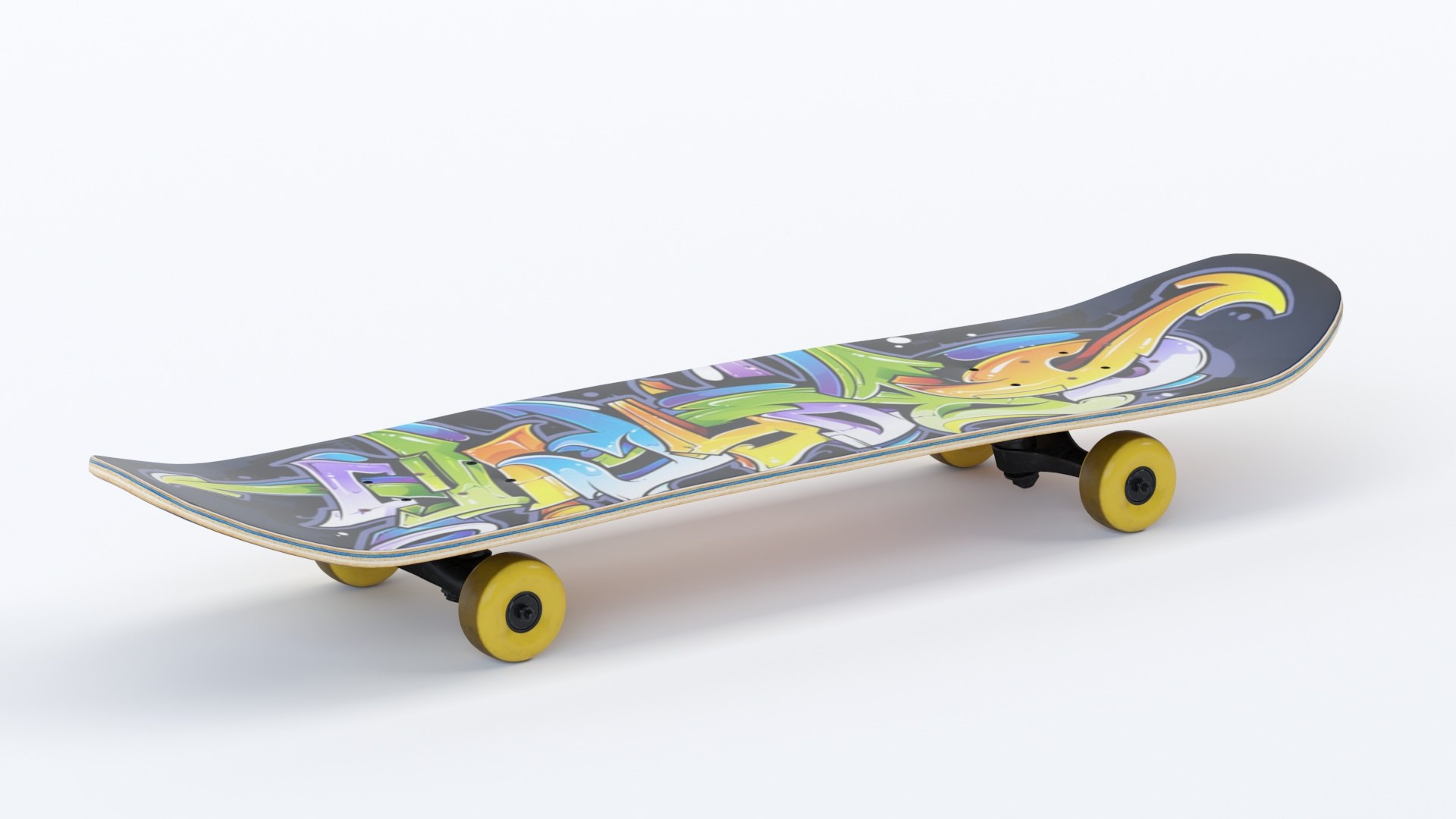 Skateboard Yellow Model 3D Model - TurboSquid 1960000
