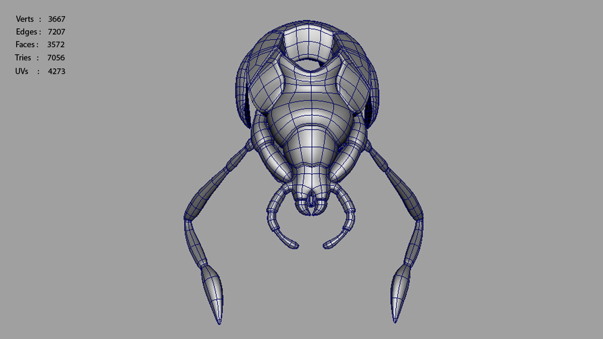 3d model mouth parts cockroach