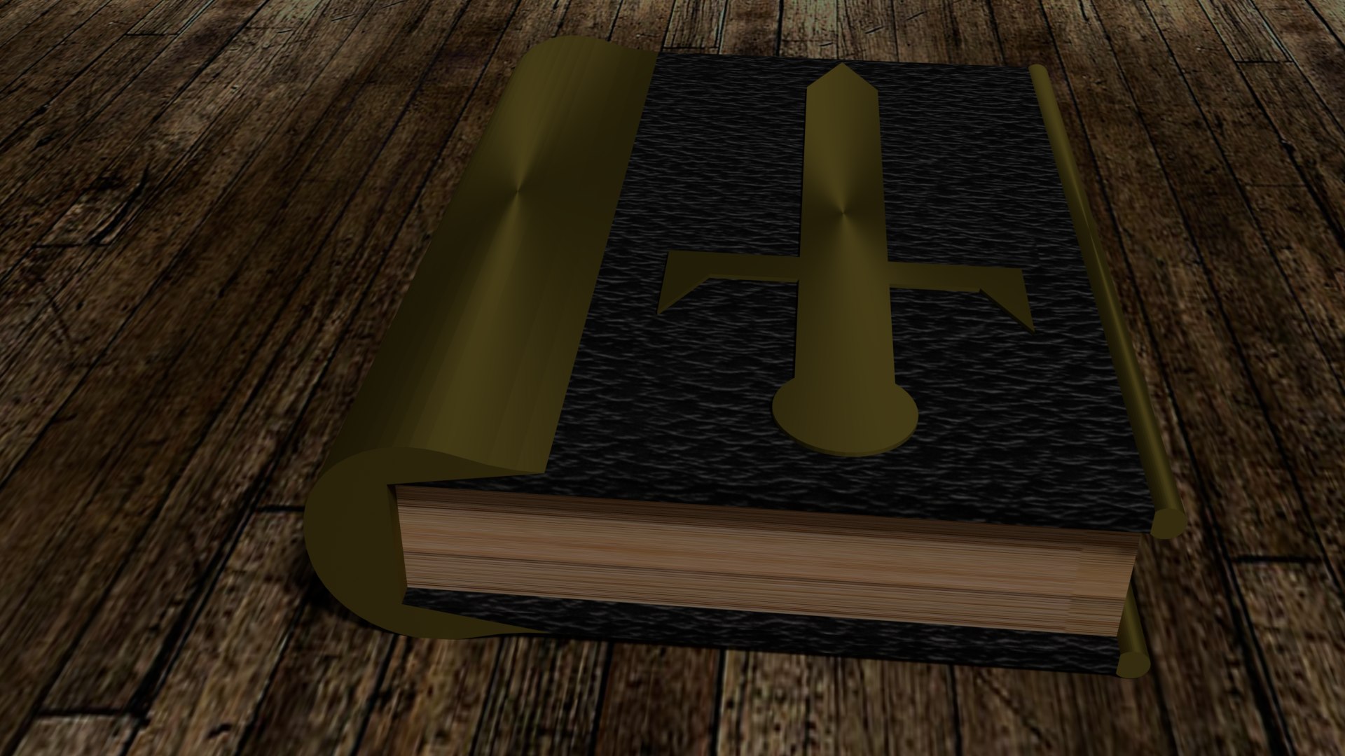 3d Model Book Sword Cover