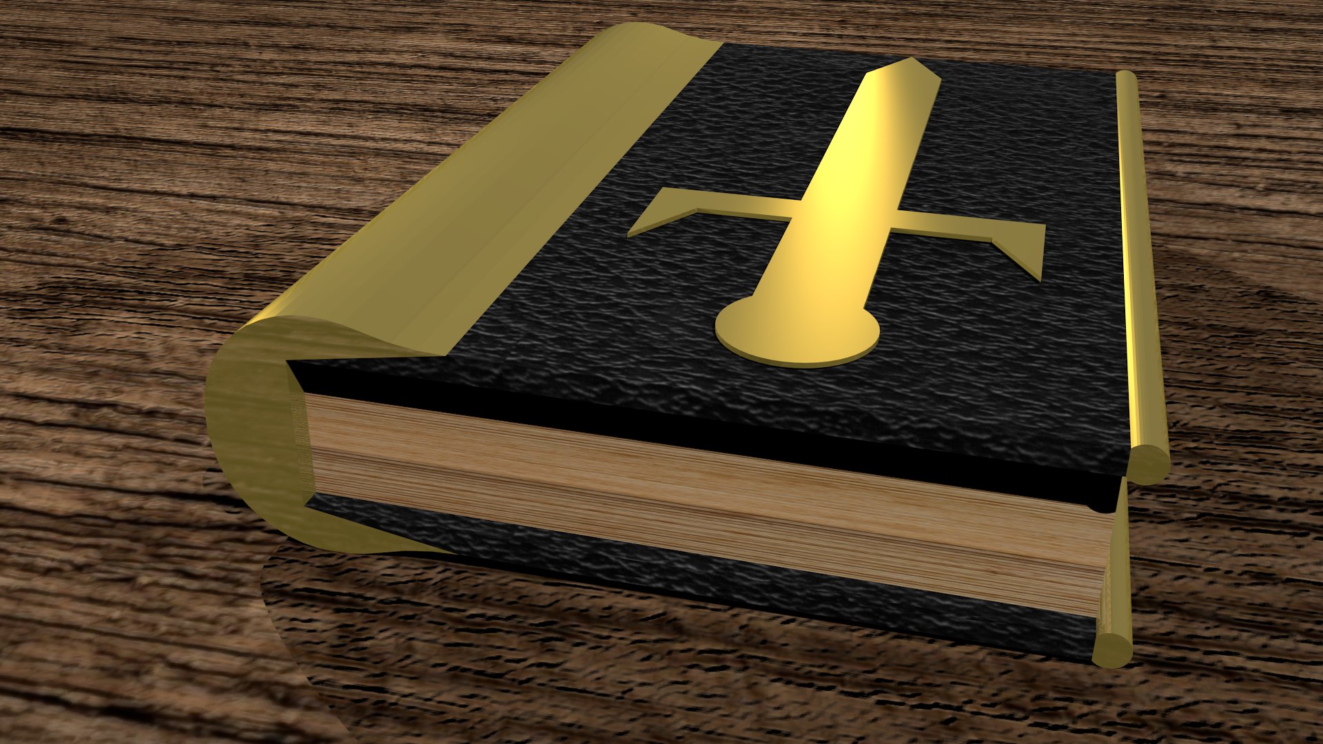 3d Model Book Sword Cover