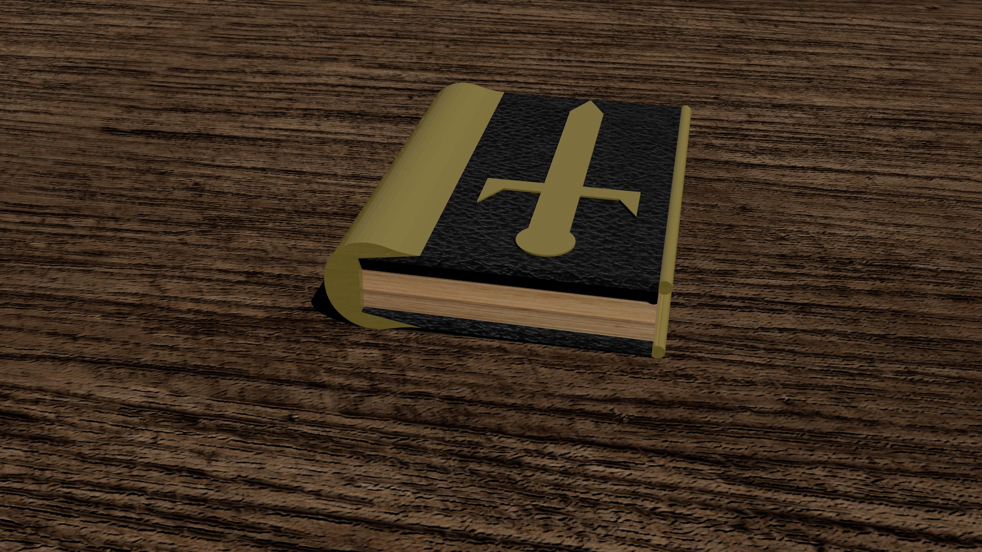 3d Model Book Sword Cover