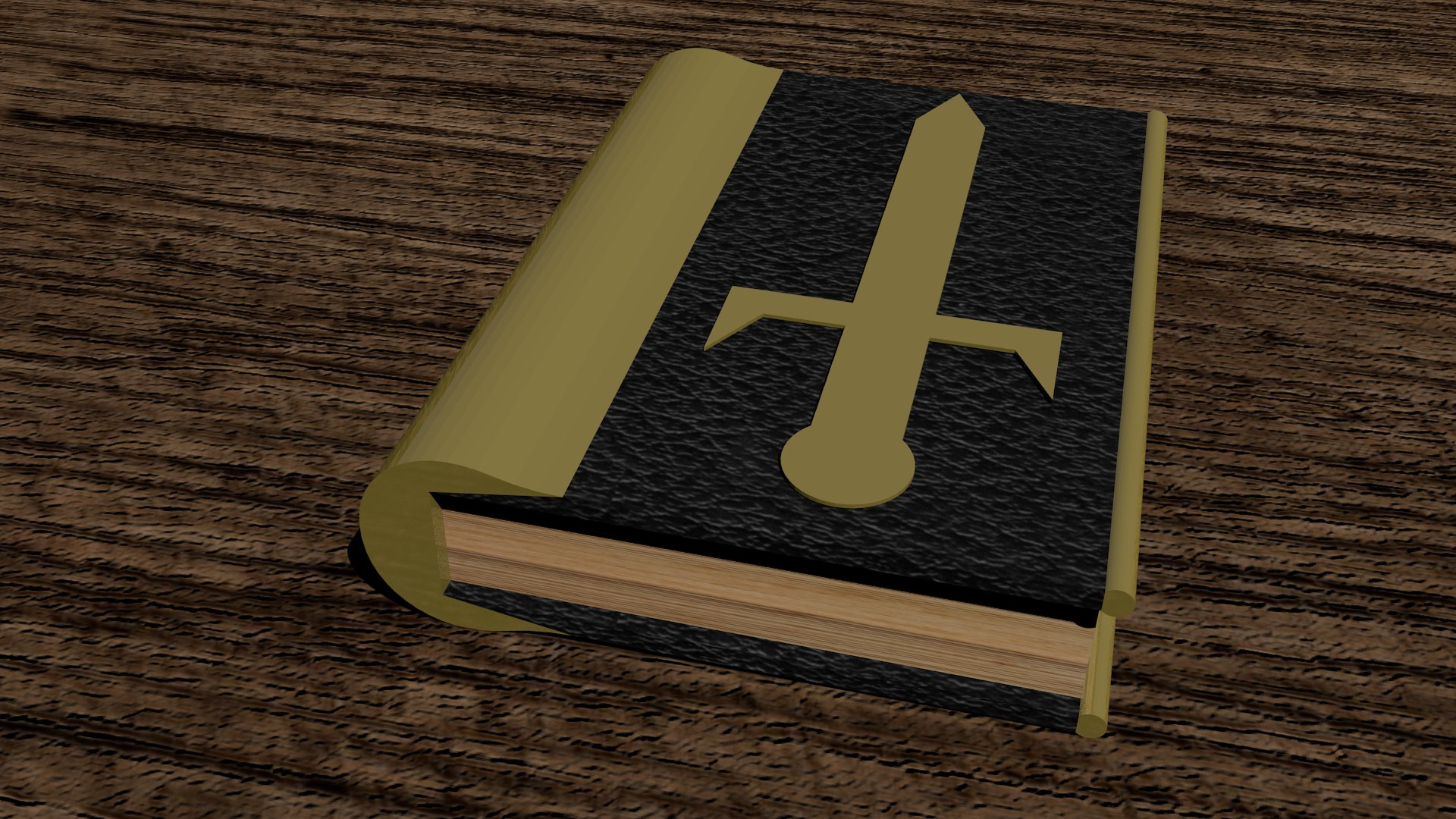 3d Model Book Sword Cover