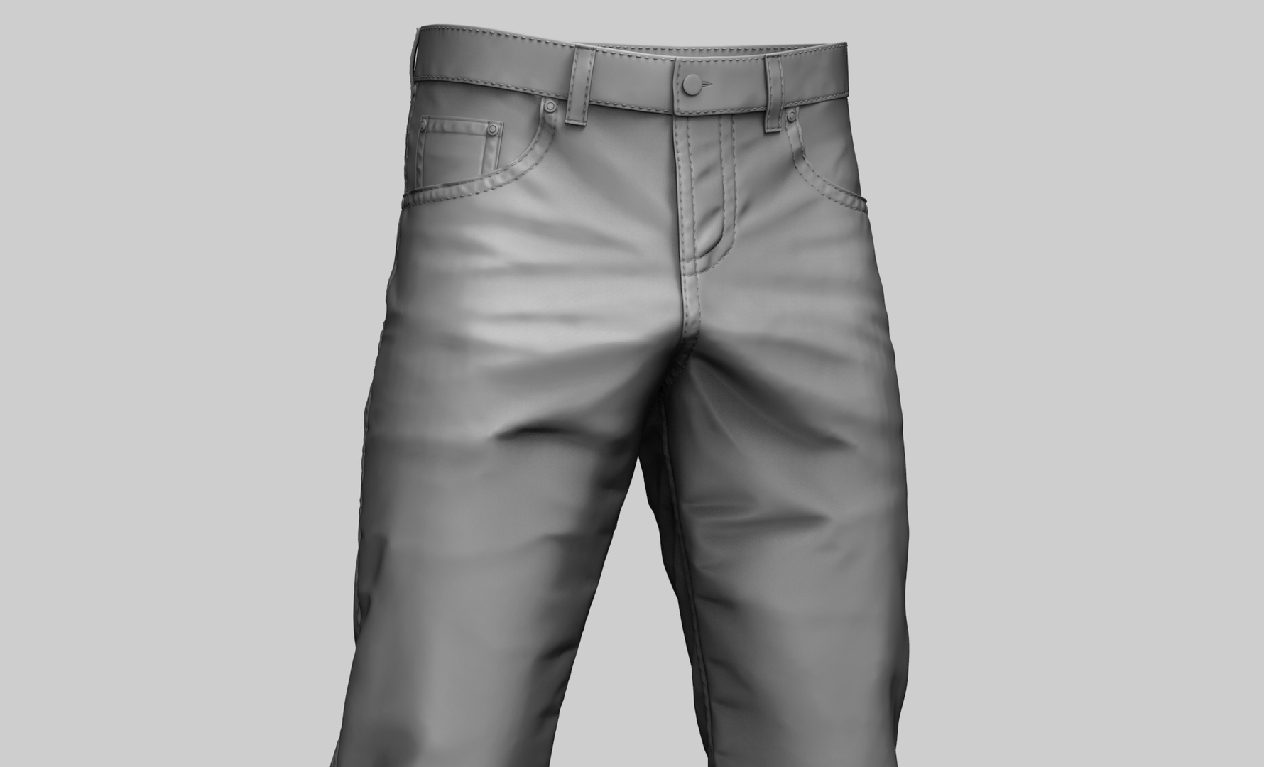 3D Jeans Pants Denim Model - TurboSquid 1362500
