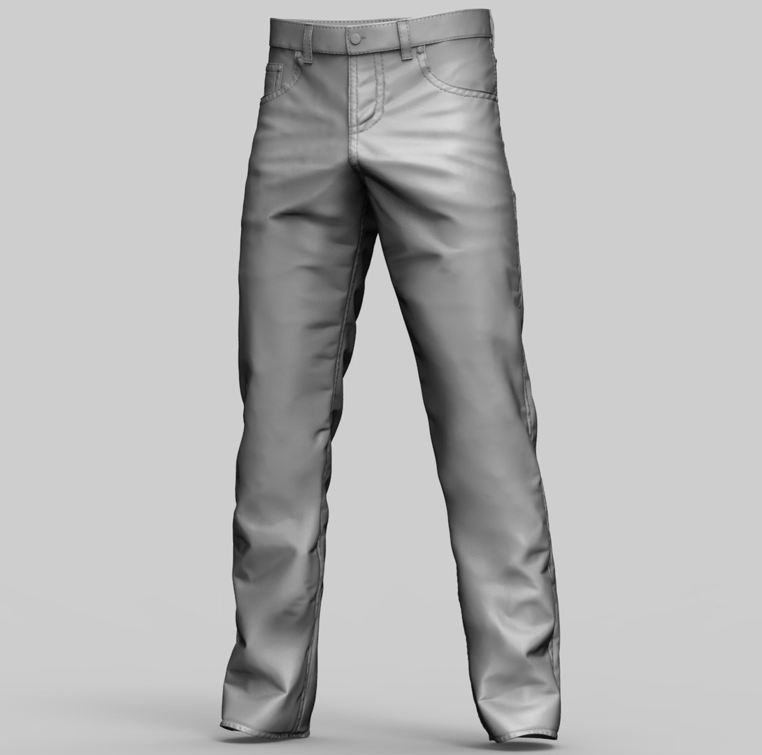 3D Jeans Pants Denim Model - TurboSquid 1362500
