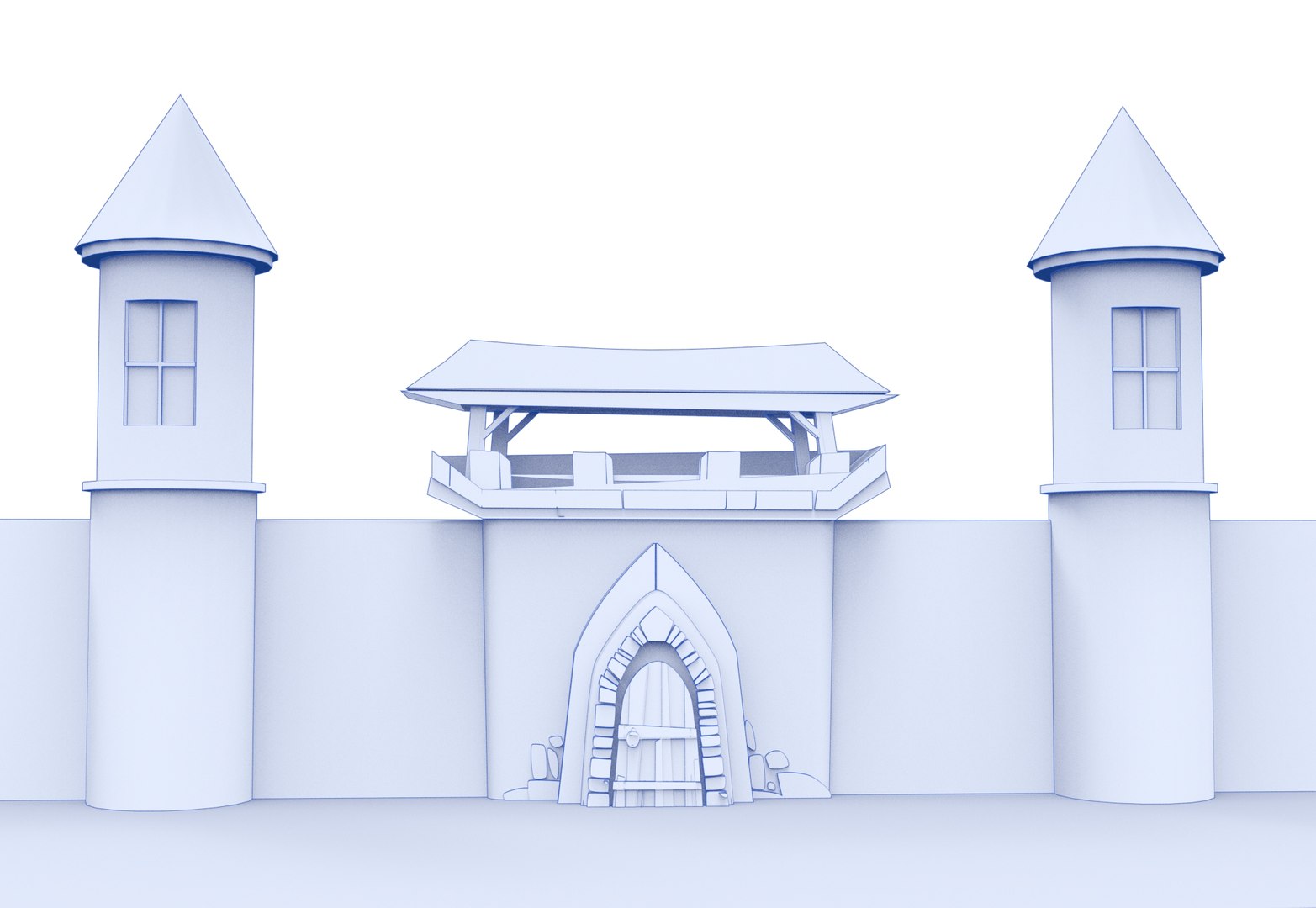 Gate Of Castle 3D Model - TurboSquid 2131374