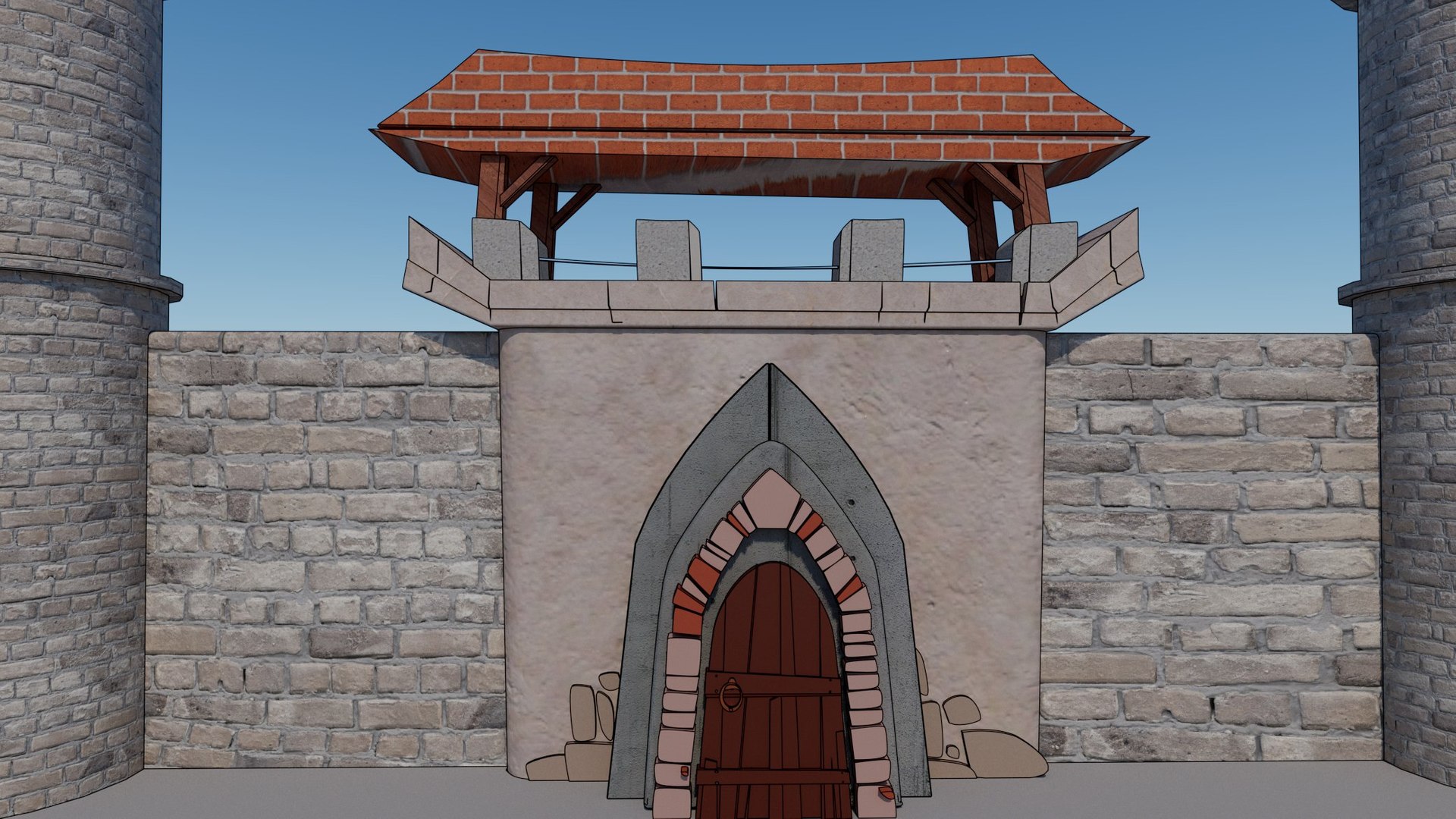 Gate Of Castle 3D Model - TurboSquid 2131374