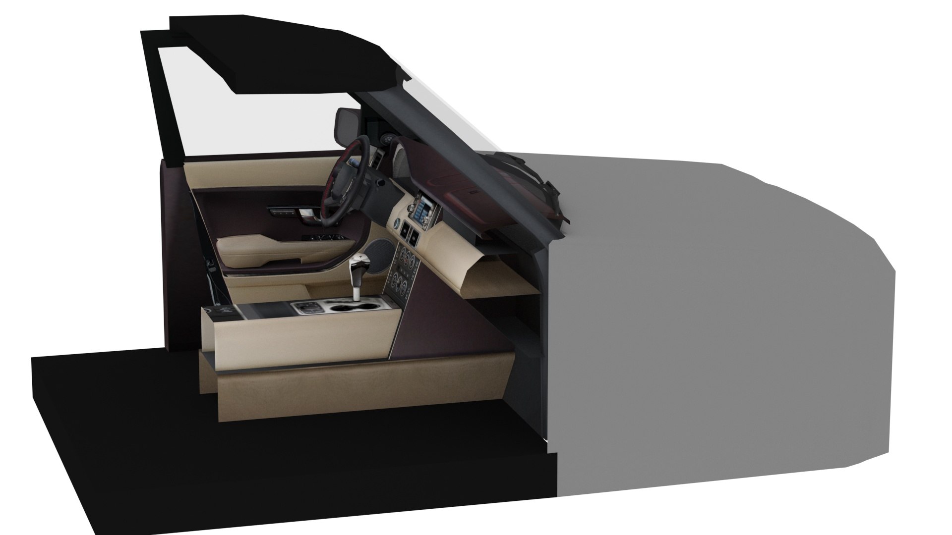 Car Dashboard With Steering Wheel 3D Model - TurboSquid 1913020