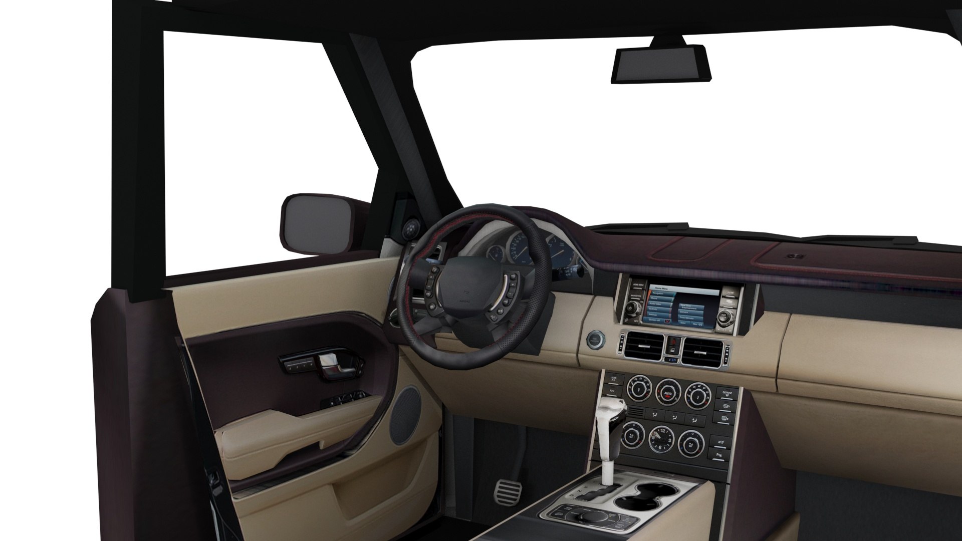 Car Dashboard With Steering Wheel 3D Model - TurboSquid 1913020