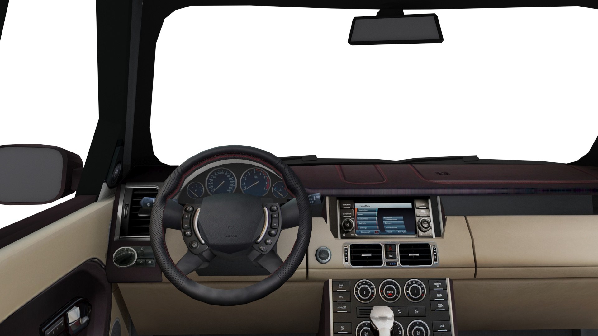 Car Dashboard With Steering Wheel 3D Model - TurboSquid 1913020