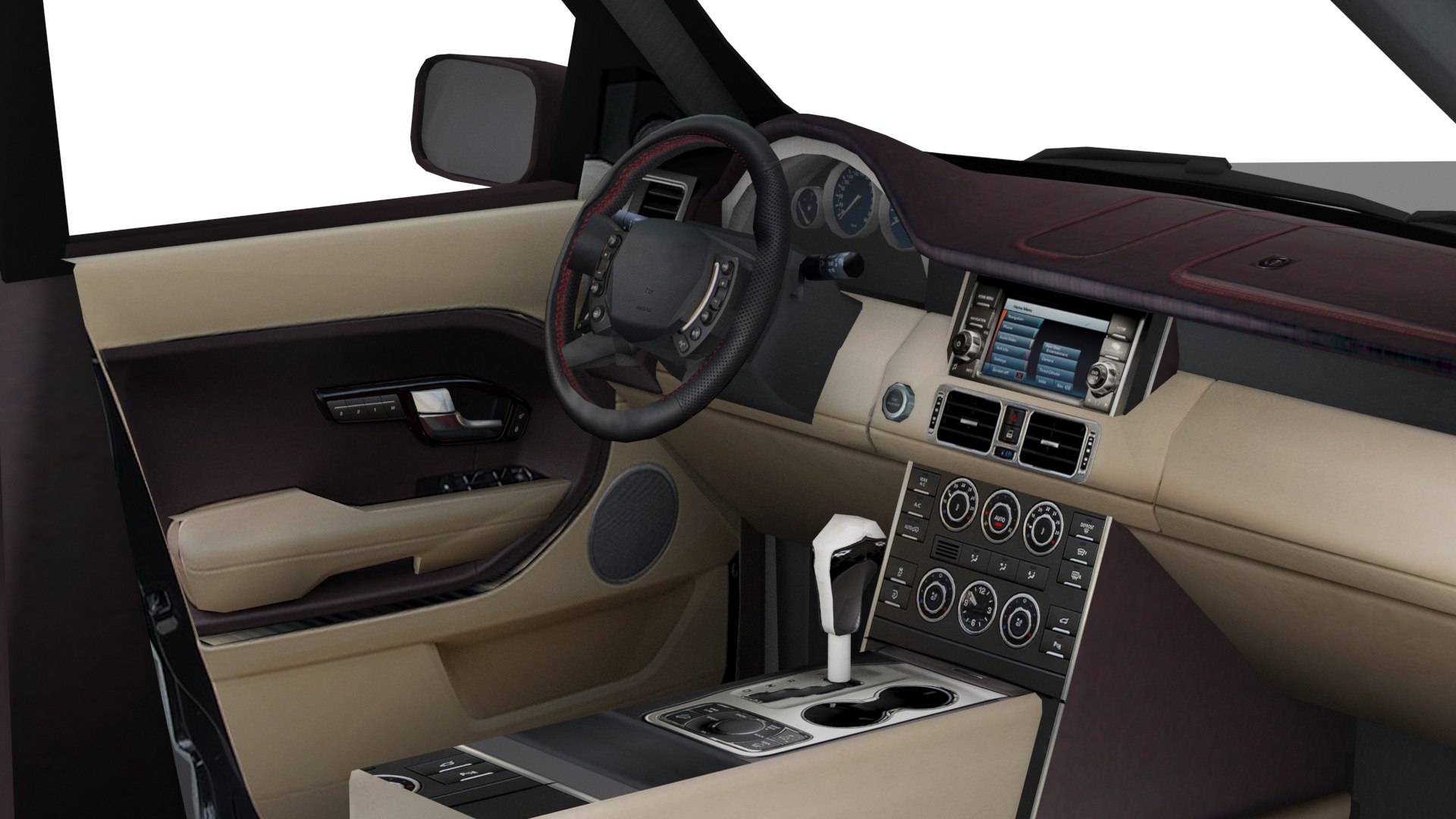 Car Dashboard With Steering Wheel 3D Model - TurboSquid 1913020