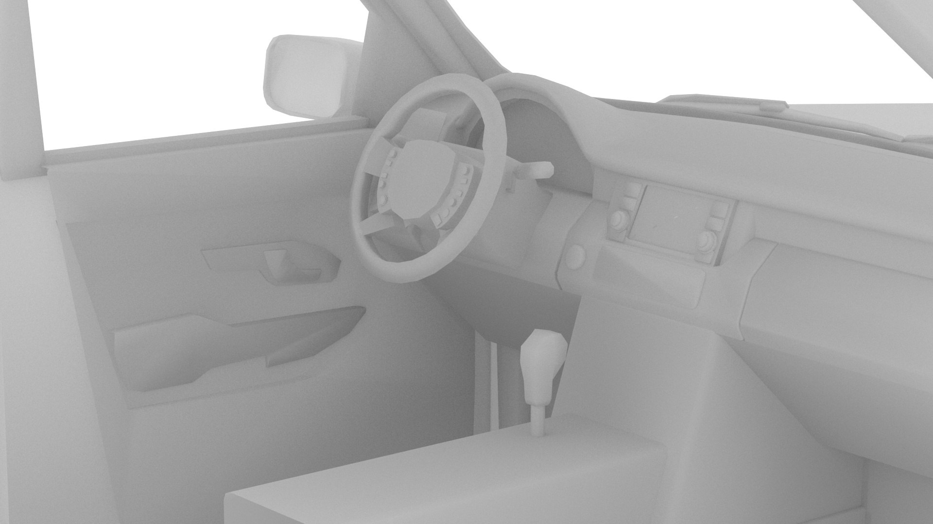 Car Dashboard With Steering Wheel 3D Model - TurboSquid 1913020