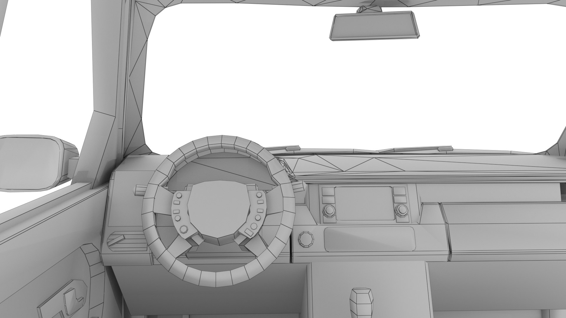 Car Dashboard With Steering Wheel 3D Model - TurboSquid 1913020