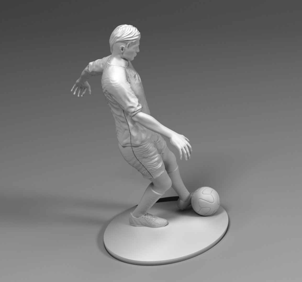 3d Stl Footballer Model