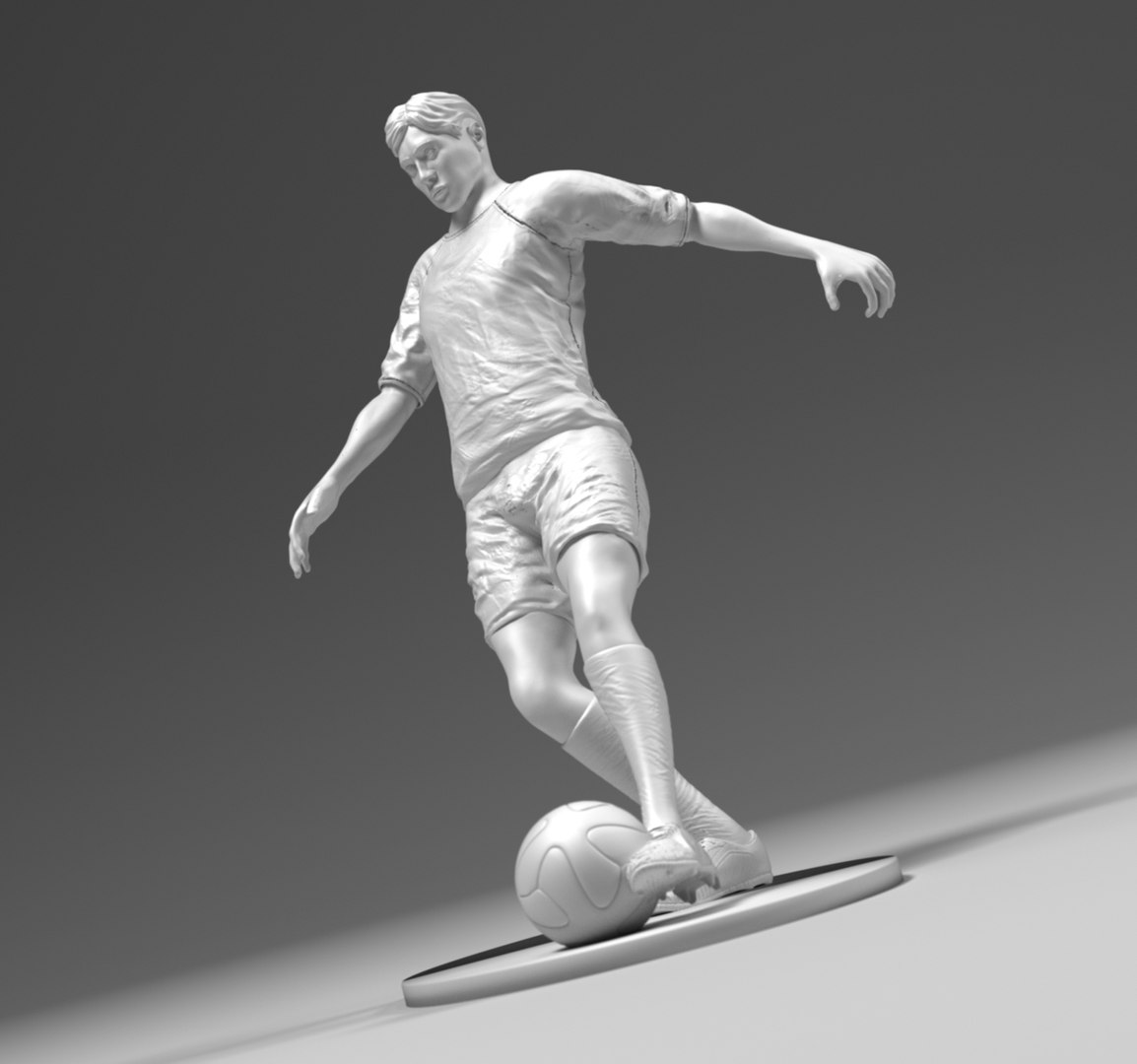 3d Stl Footballer Model