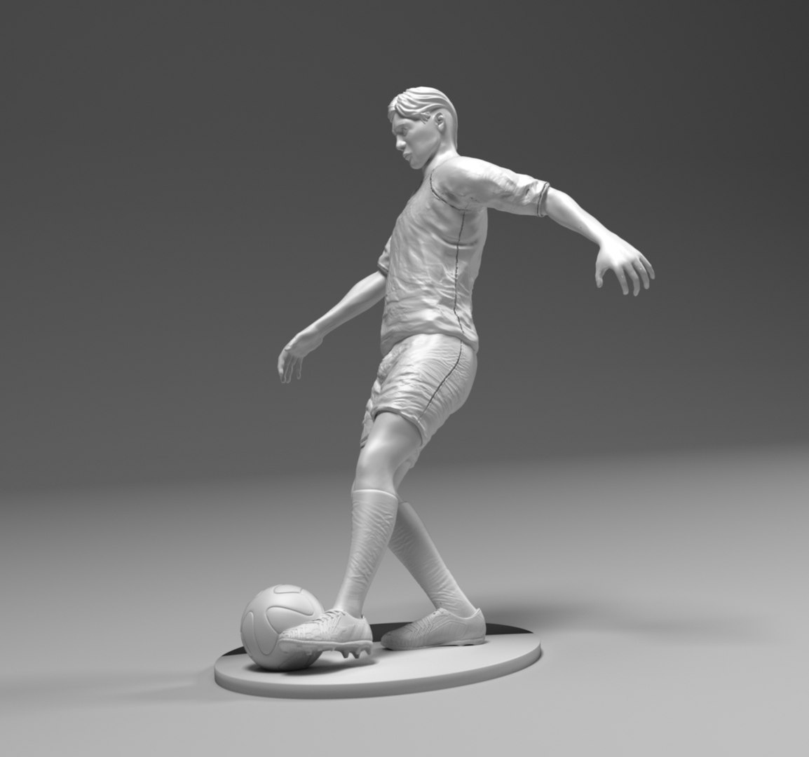 3d Stl Footballer Model