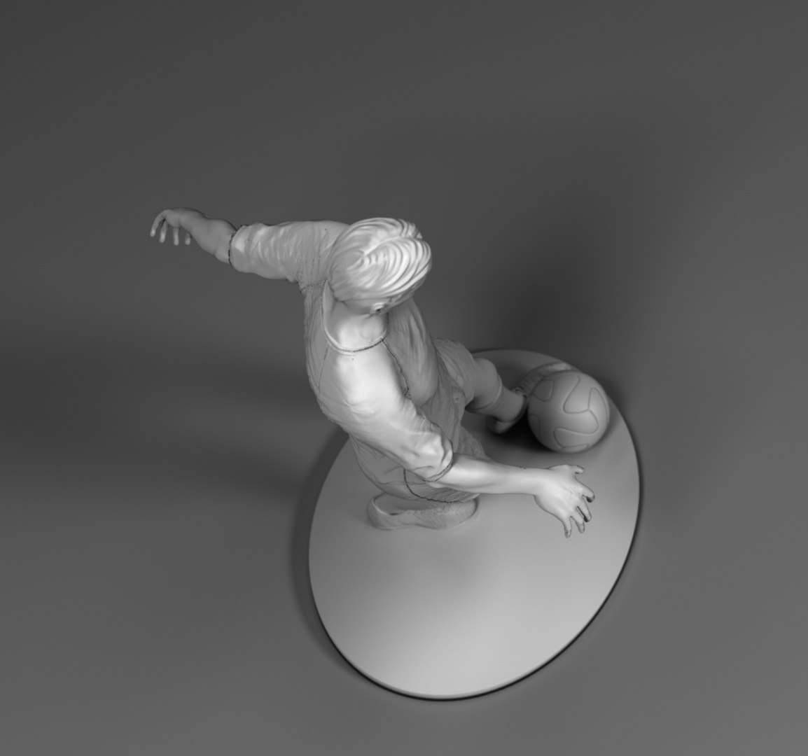 3d Stl Footballer Model