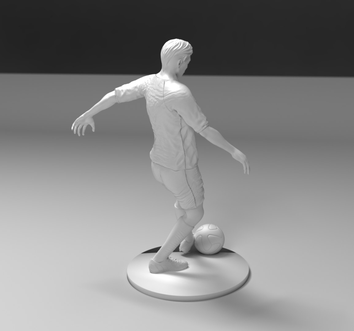 3d Stl Footballer Model