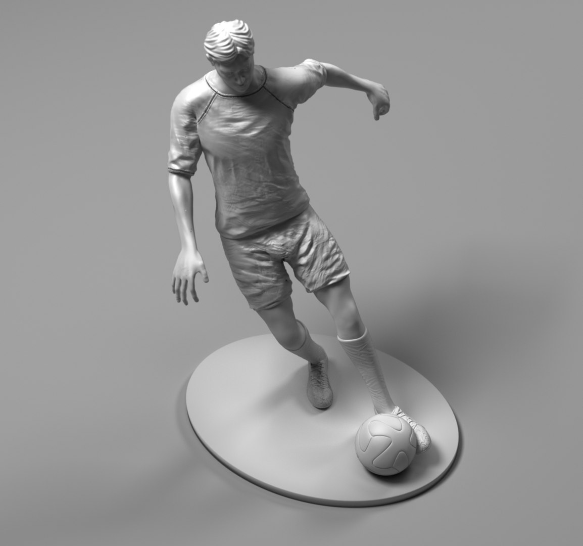 3d Stl Footballer Model