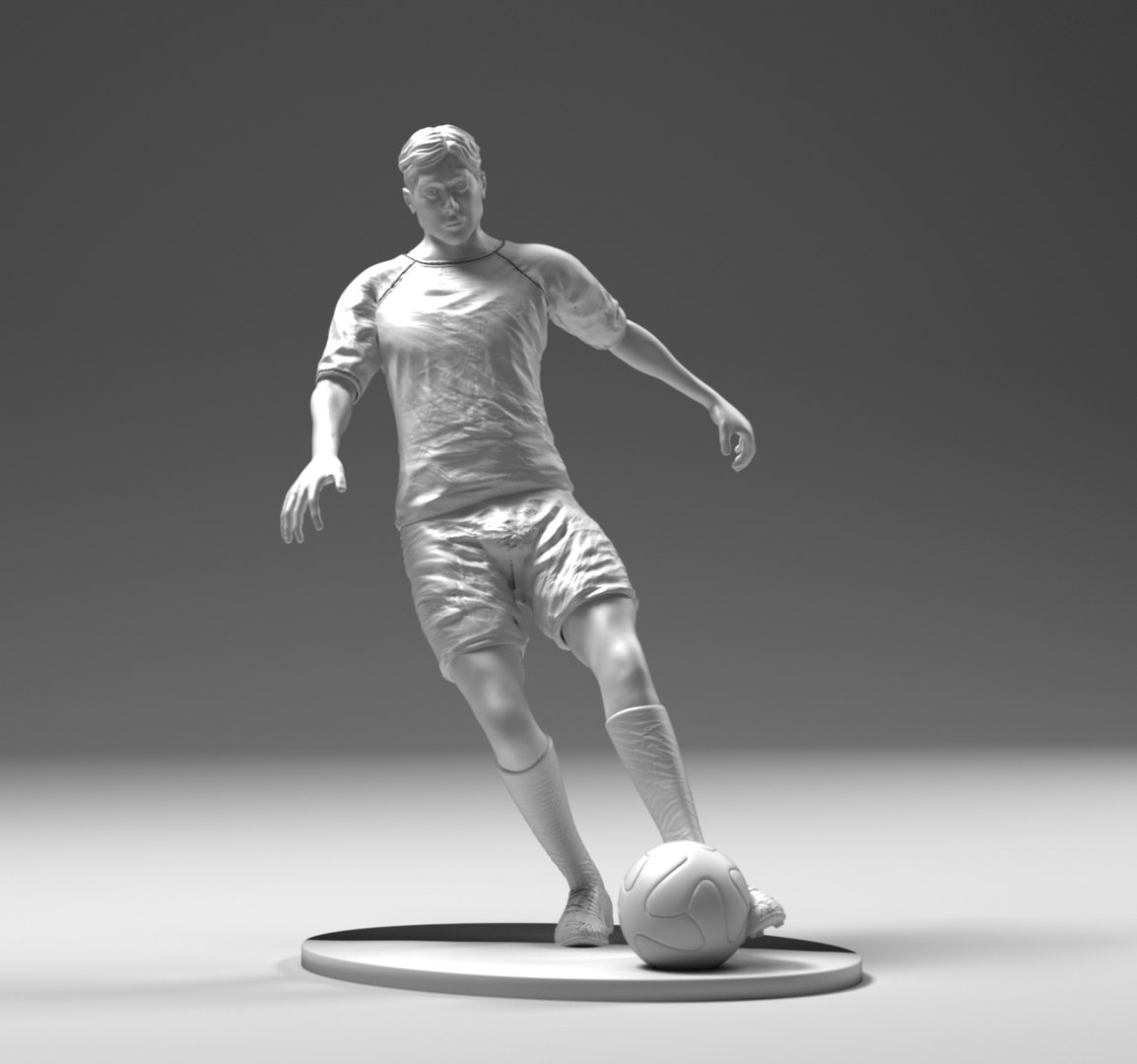 3d Stl Footballer Model