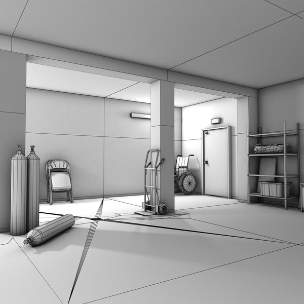 Hospital Basement Storage 3D - TurboSquid 1902631