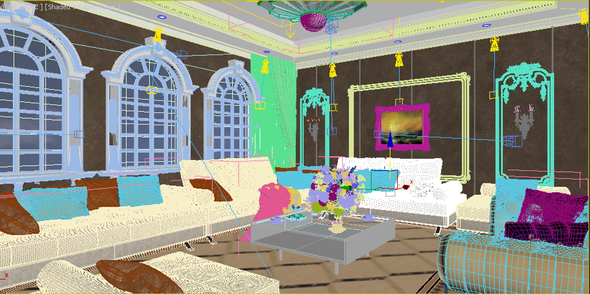 3d model of interior scene