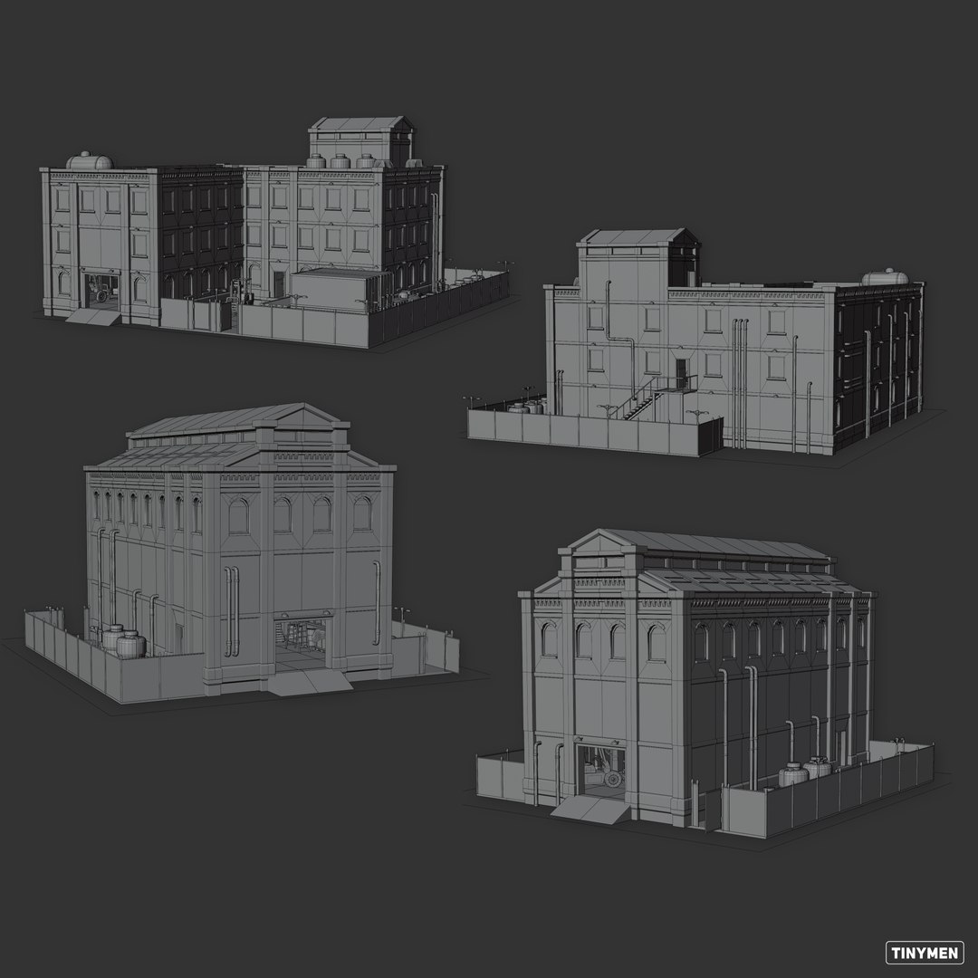 Asset Pack Vol 11 - Modular Old Warehouse 3D Model - TurboSquid 2573547
