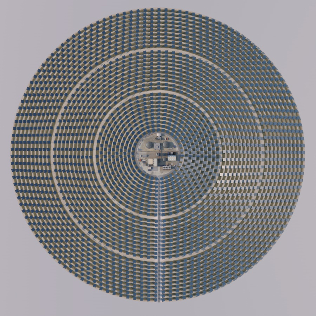 3d model thermal solar power plant