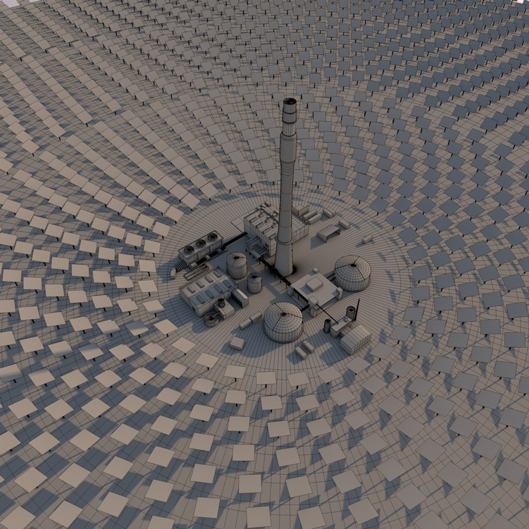 3d Model Thermal Solar Power Plant