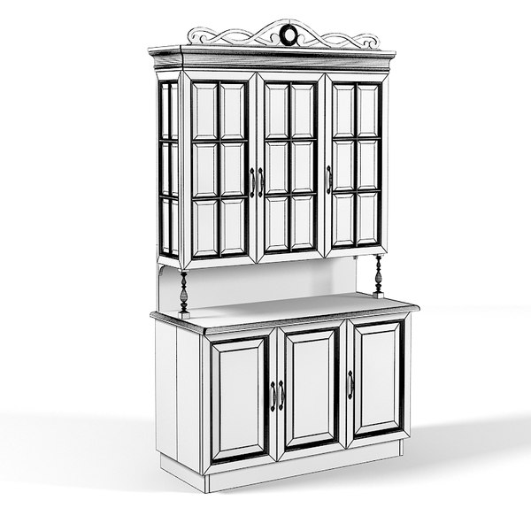 kitchen traditional buffet 3d model