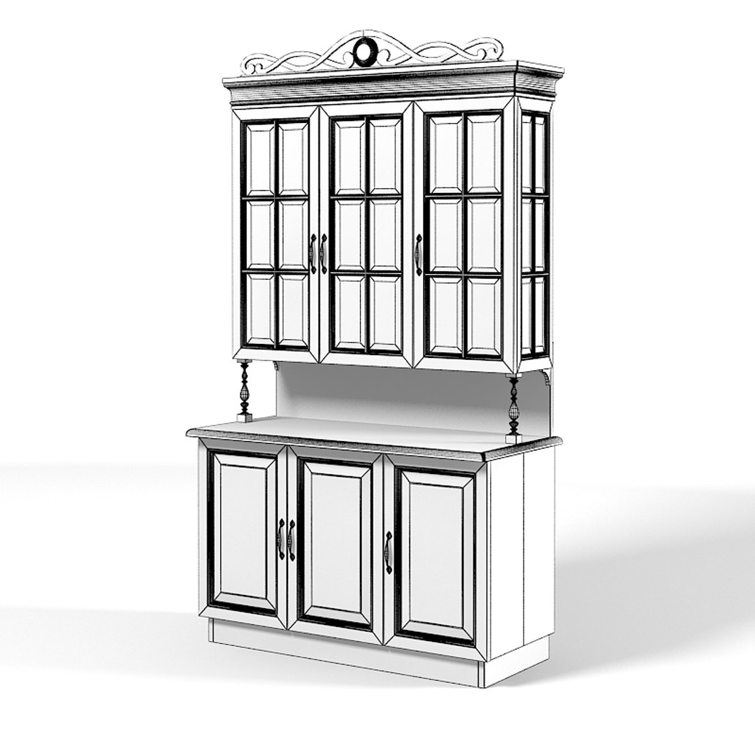 kitchen traditional buffet 3d model