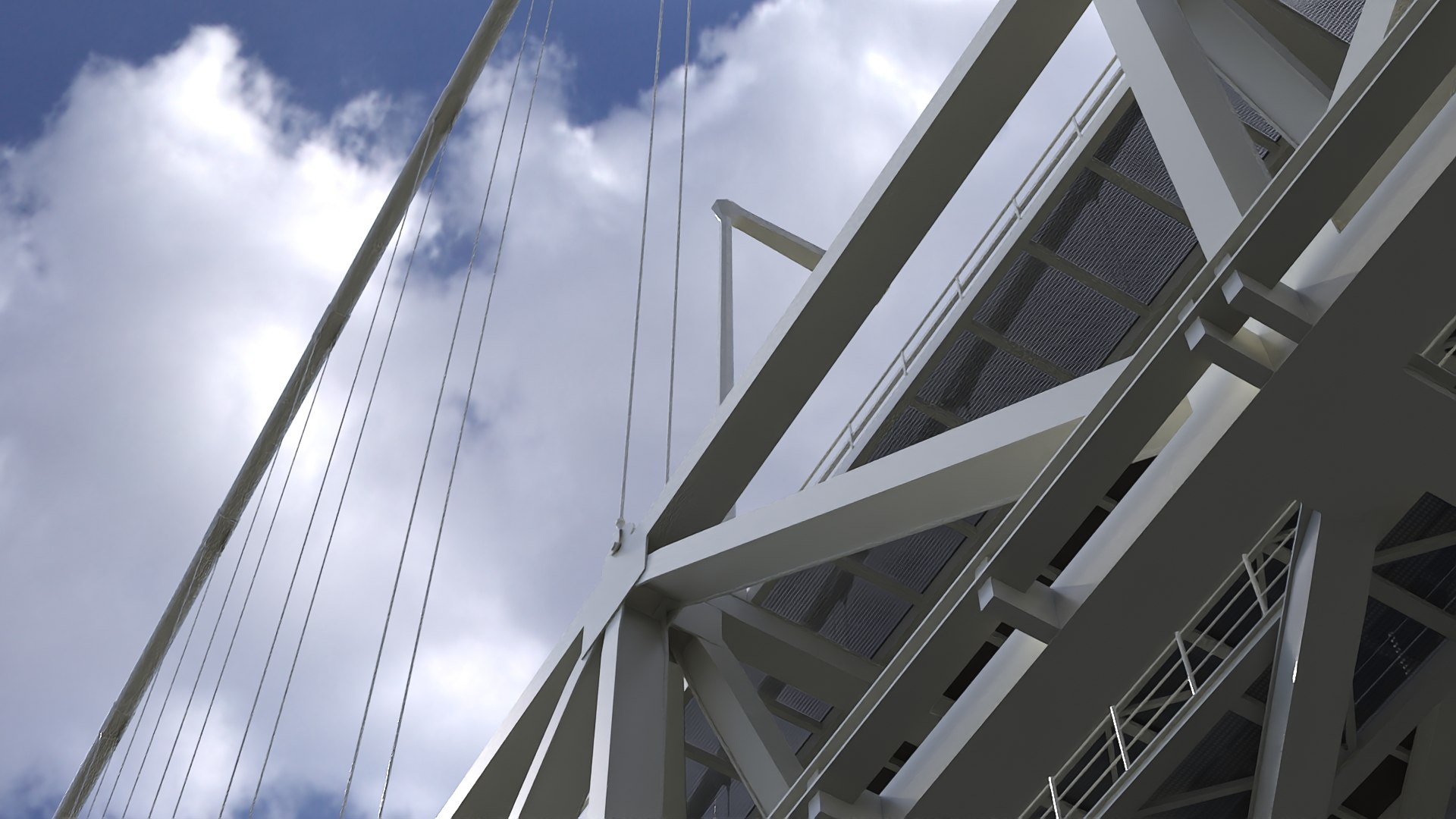 Suspension Bridge Akashi Kaiky Model - TurboSquid 2261395