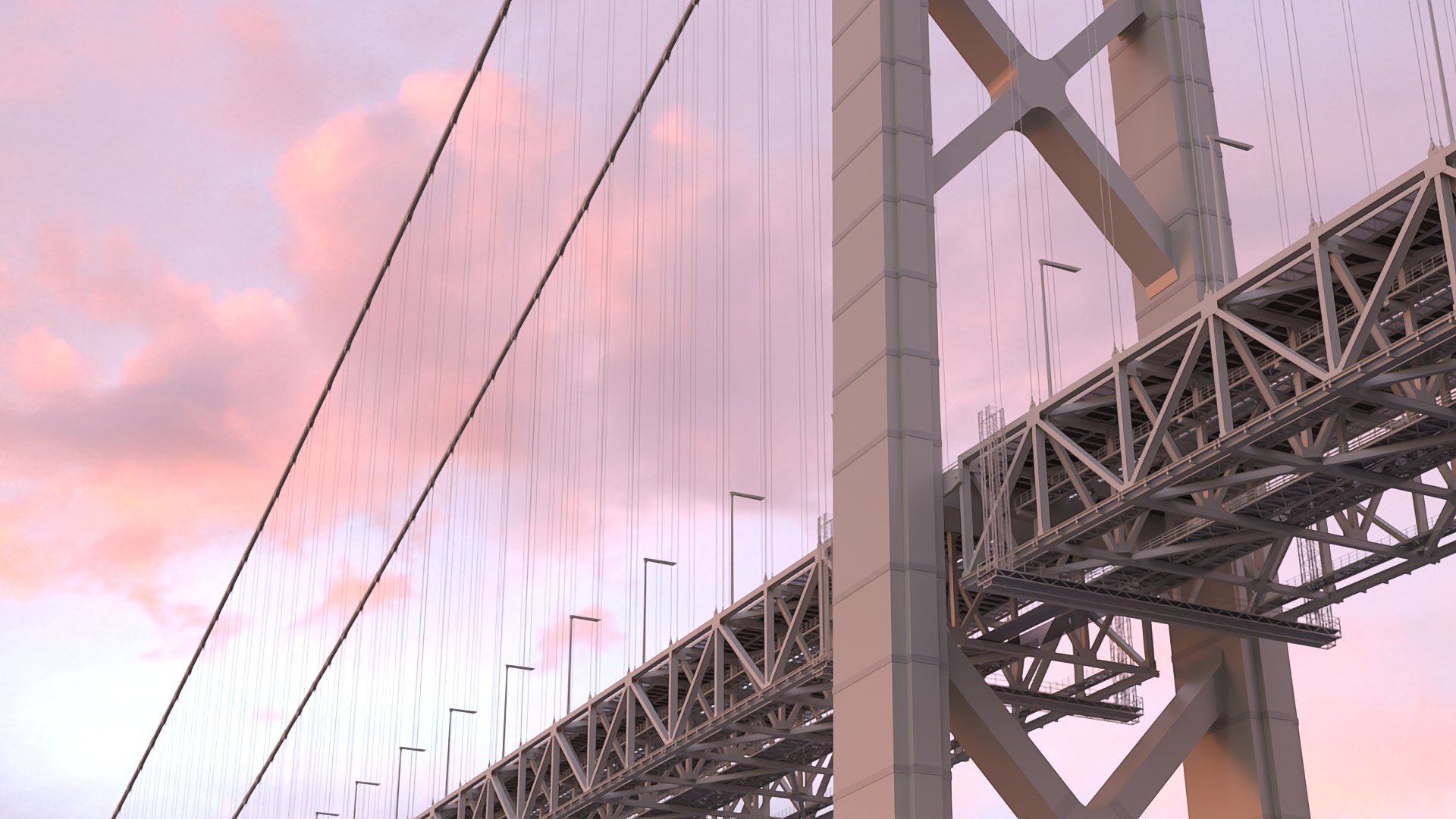 Suspension Bridge Akashi Kaiky Model - TurboSquid 2261395