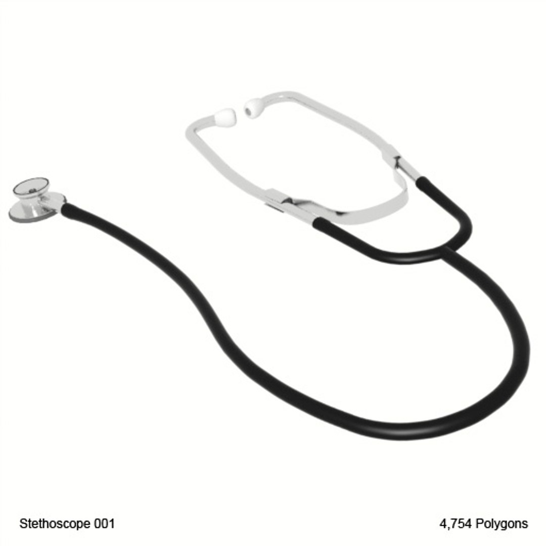 3d stethoscope medical doctor model