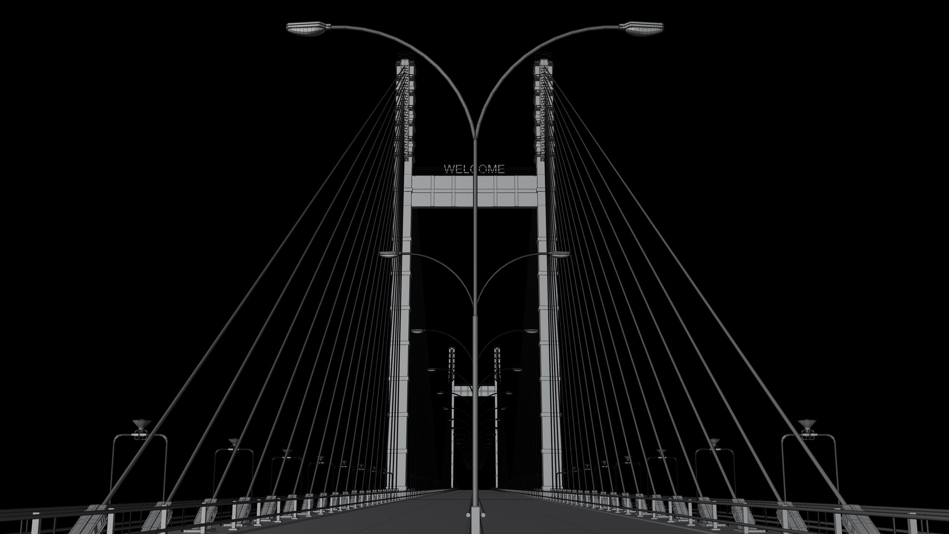 3D Model Cable Stayed Bridge - TurboSquid 1915256