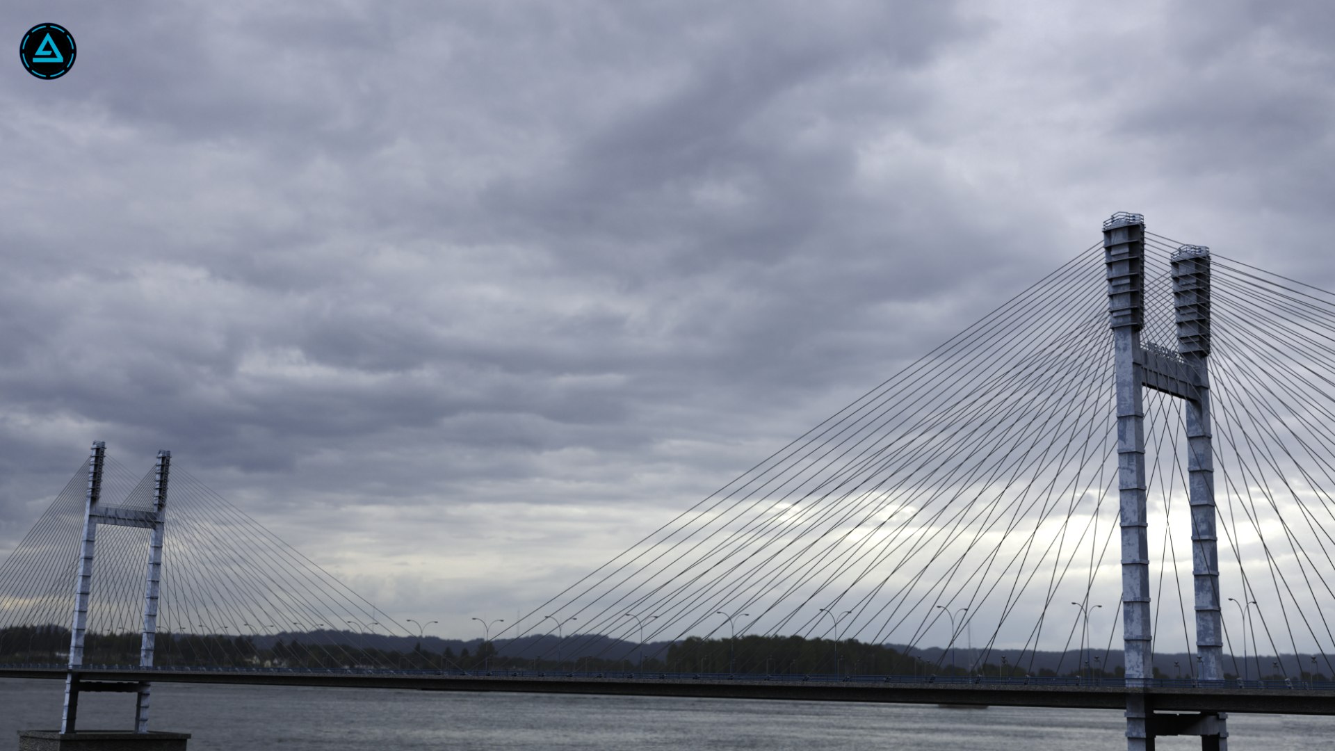 3D Model Cable Stayed Bridge - TurboSquid 1915256