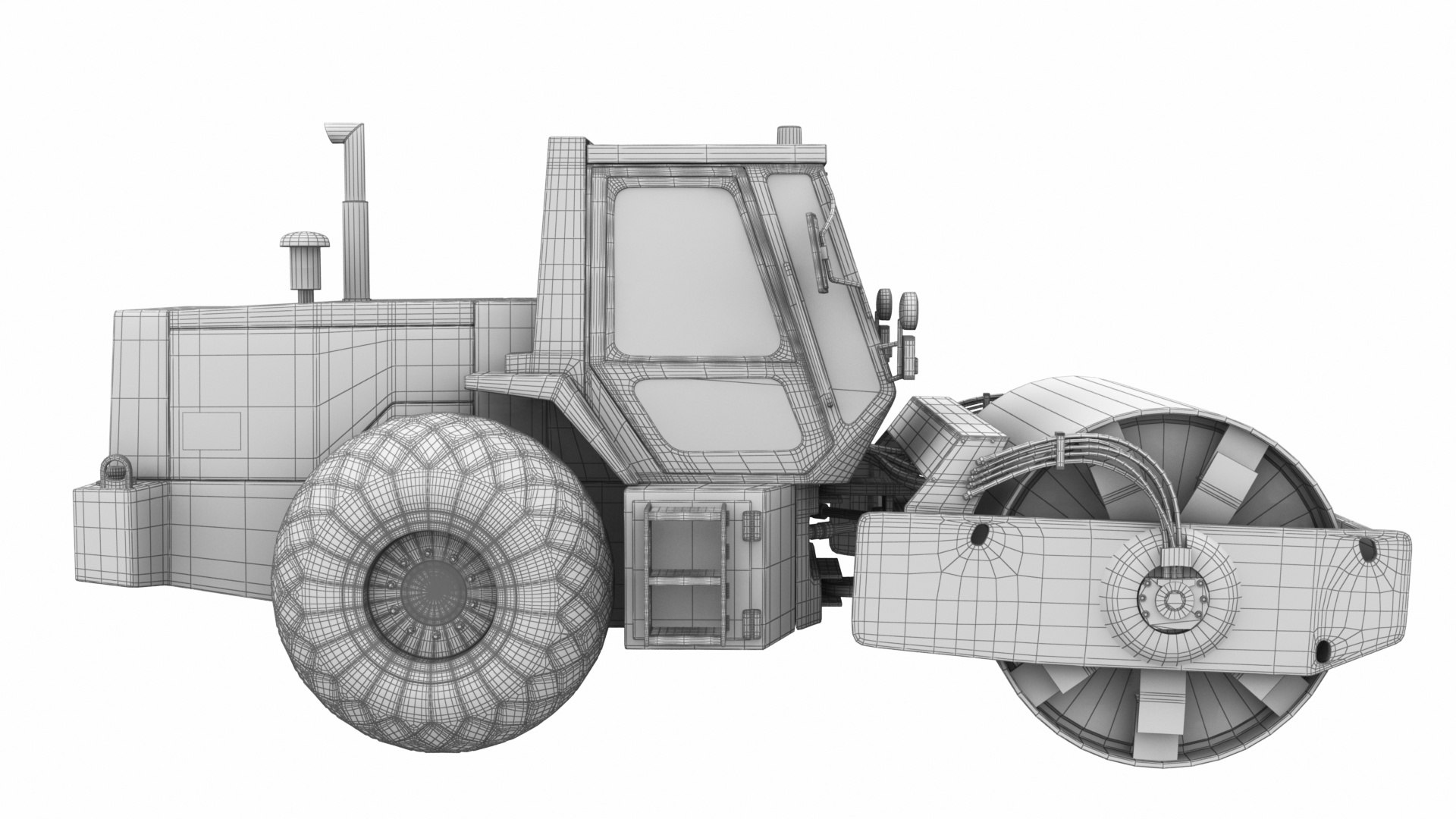 Crawler Excavator Steamroller Model - TurboSquid 1512464